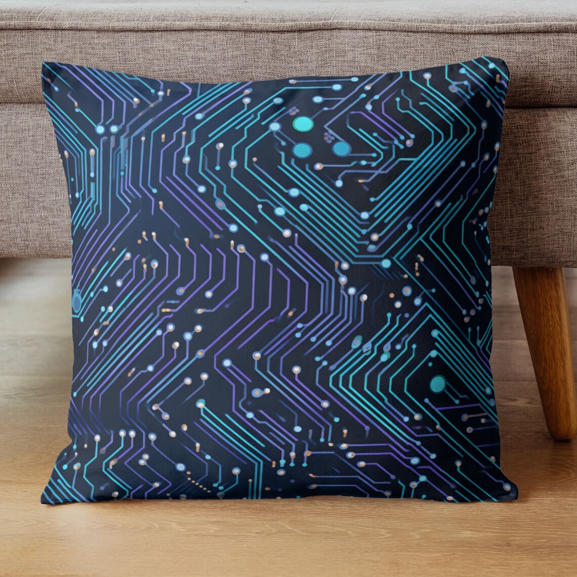 20 Futuristic Neon Circuit Board Motherboard Digital Paper Seamless ...