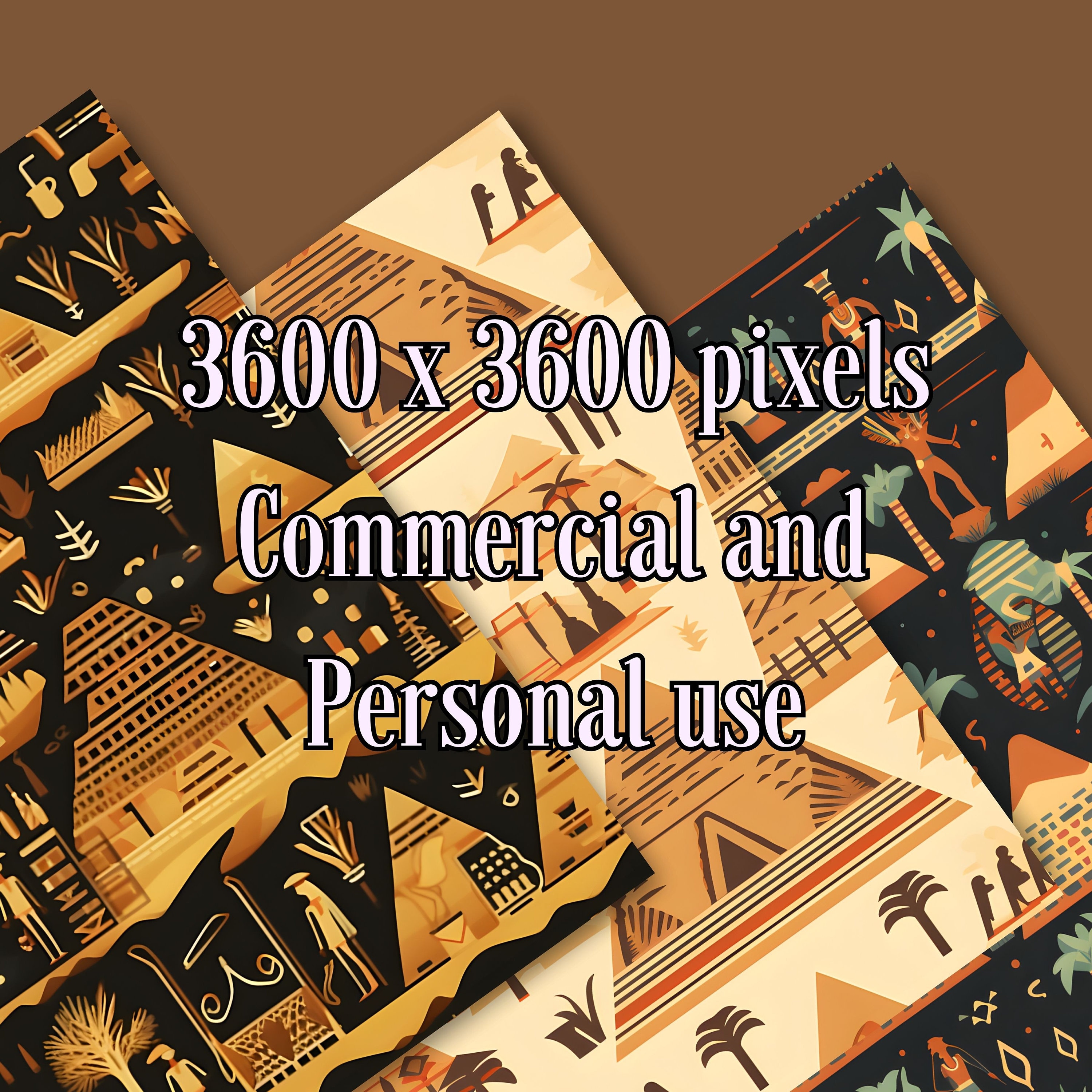 12 Ancient Egyptian Hieroglyphic Digital Paper Seamless Pattern Designs ...