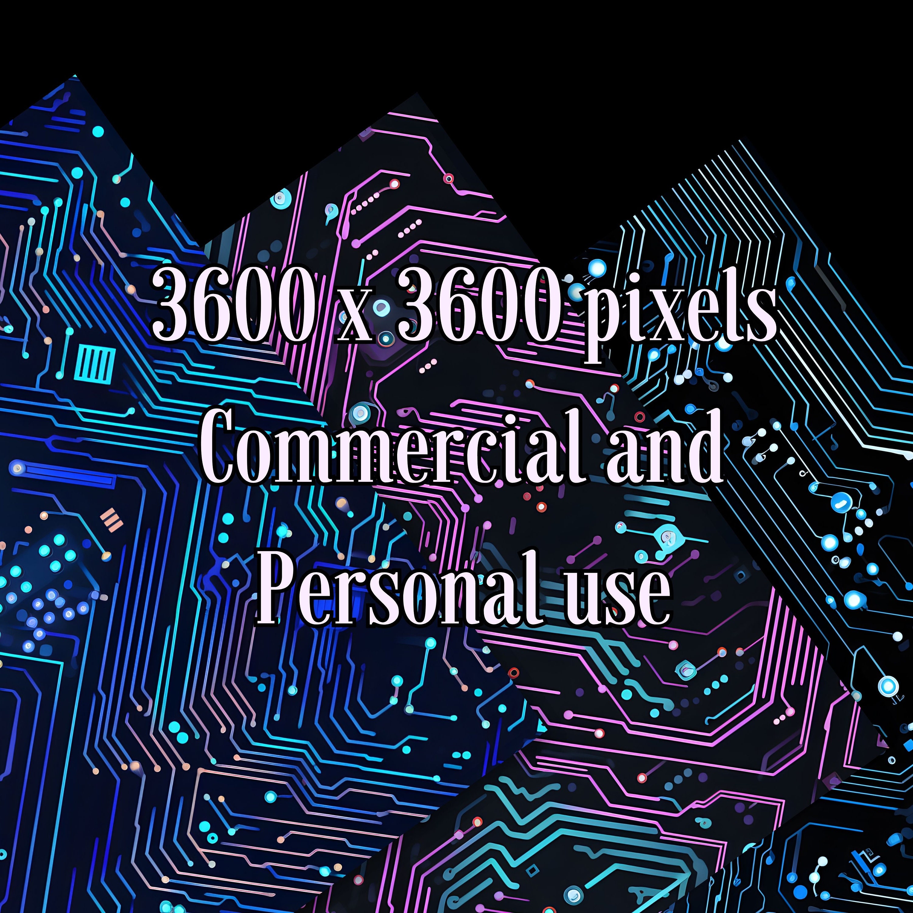 20 Futuristic Neon Circuit Board Motherboard Digital Paper Seamless ...