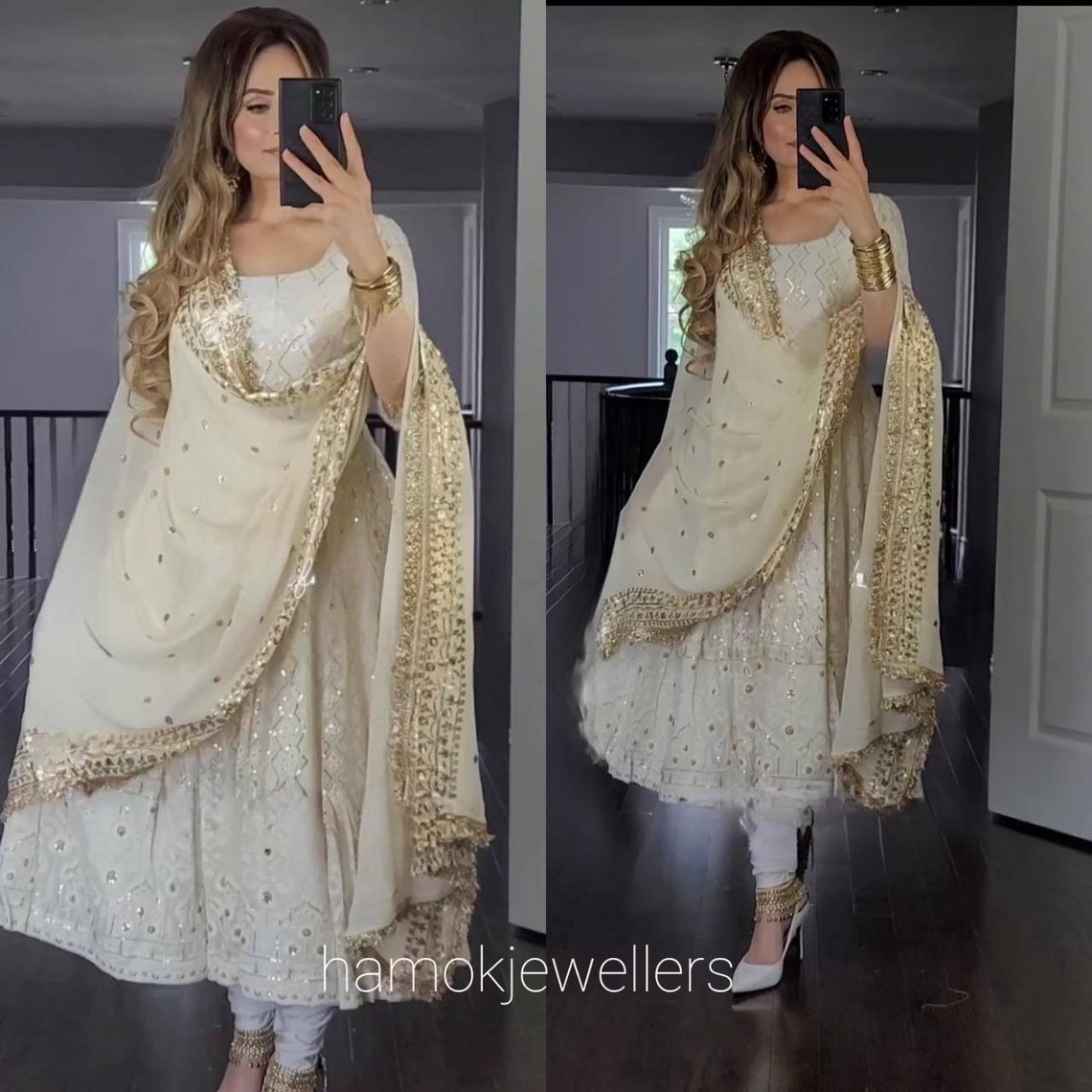 Heavy Designer Anarkali Gown Kurti Suit Set, Heavy Dupatta Suit Set ...