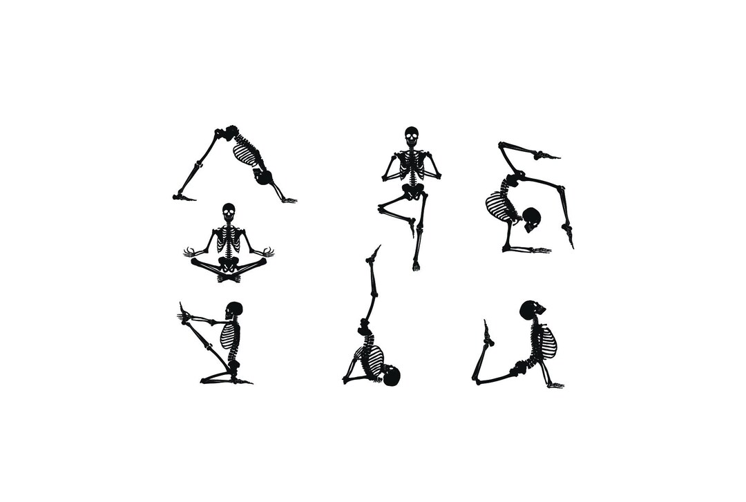 Meditating Skeleton SVG for Shirt Bundle, Skeleton Digital Download ...