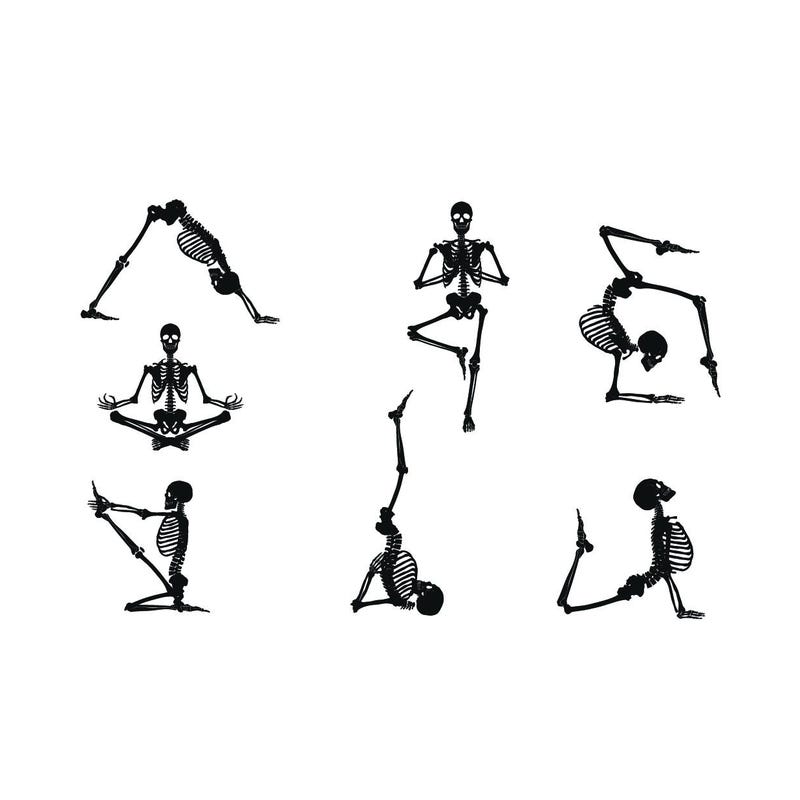 Skeleton Yoga Svg - Etsy
