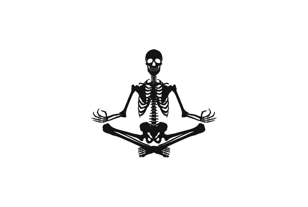 Meditating Skeleton SVG Skeleton Digital Download, Skull Instant ...