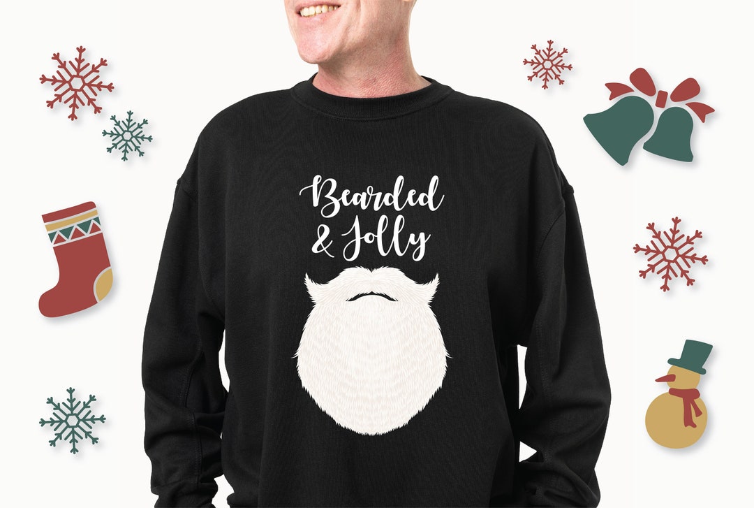 Santa Christmas Sweater for Men Santa Face Christmas - Etsy