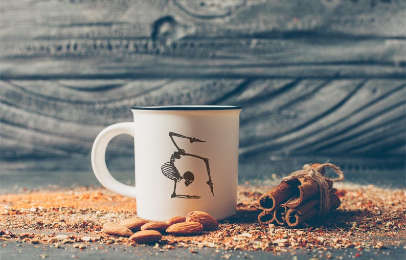 Meditating Skeleton SVG PNG Bundle | Yoga & Mindfulness Craft Files ...
