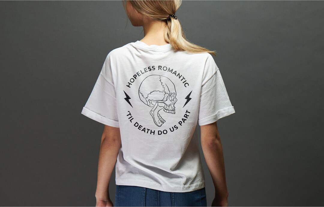 Skull Shirts, Hopeless Romantic T-shirt, Skeleton Apparel, Skull ...