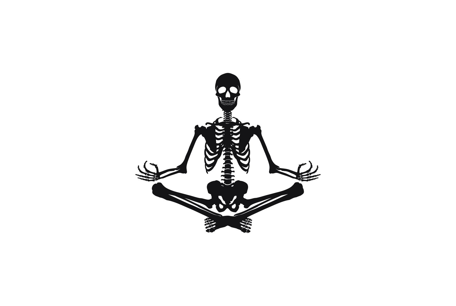 Meditating Skeleton SVG for Shirt Bundle, Skeleton Digital Download ...