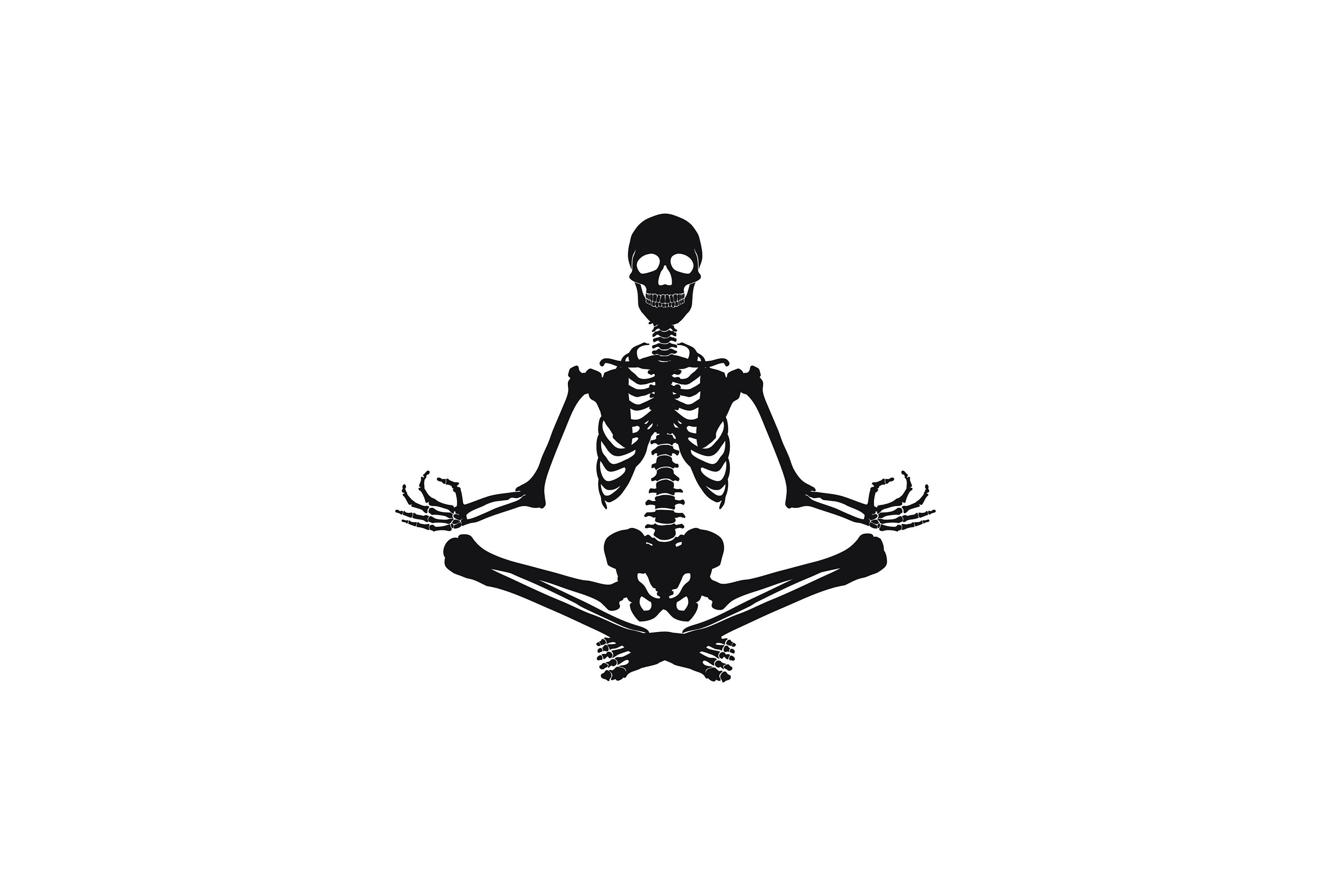 Meditating Skeleton SVG for Shirt Bundle, Skeleton Digital Download ...
