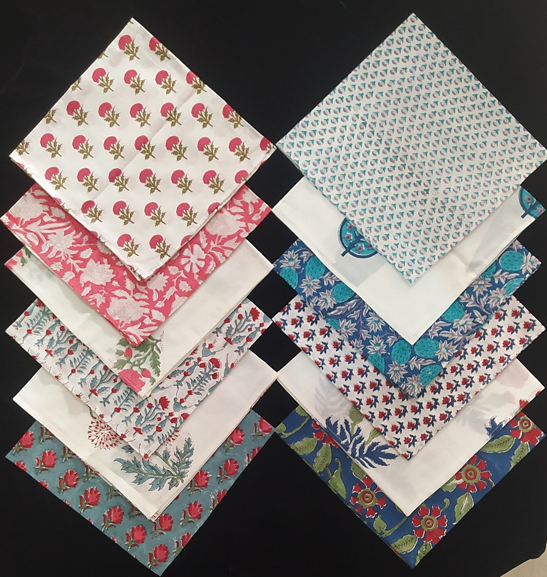 Mix and Match Napkins Wholesale Lot of Cotton Cloth Napkin Set,block ...