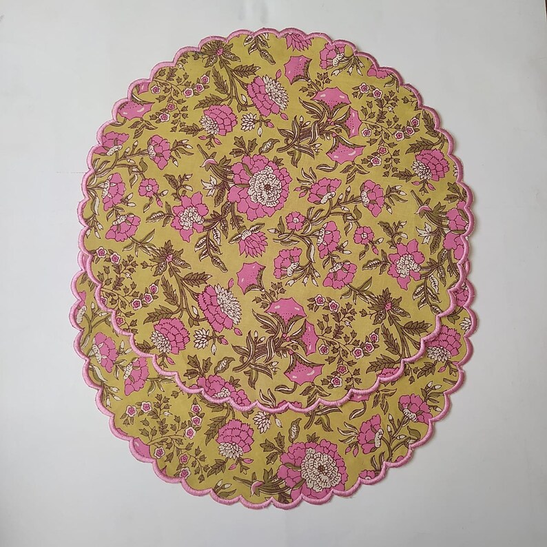 Mats, Bumblebee Yellow, Marigold Flower, Floral Print, Embroidered ...