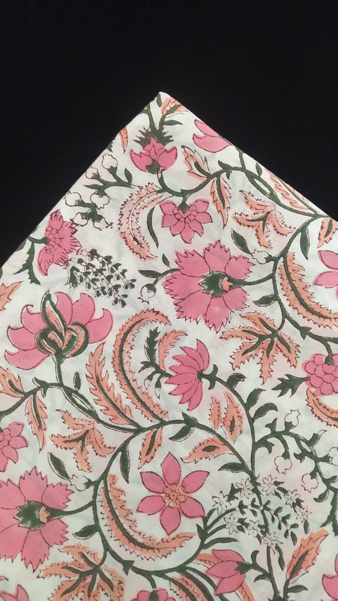 Fabric by the Yard Hand Block Printed Cotton Fabric, 100% Pure Indian ...