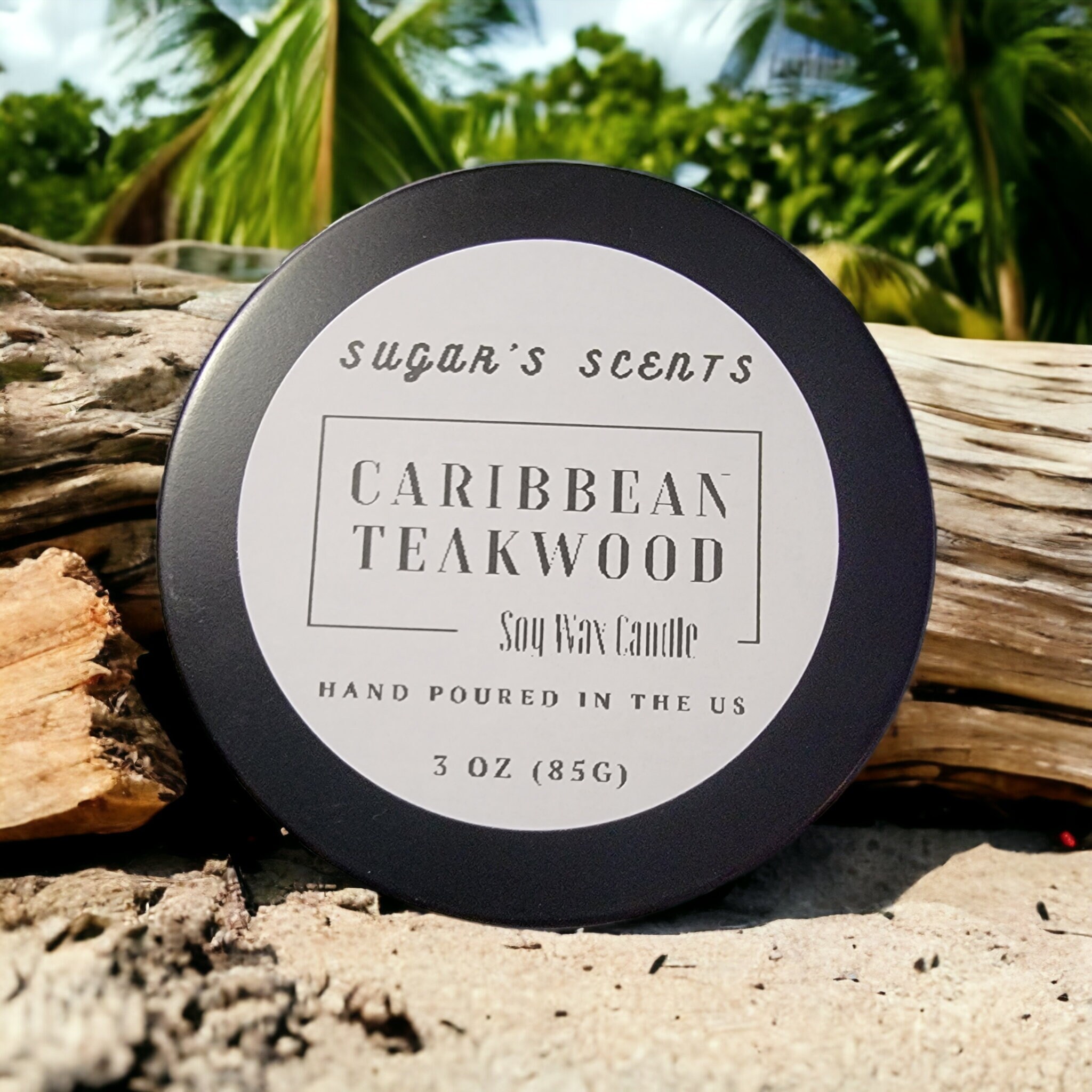 Caribbean Teakwood Candle 1.5-3oz - Etsy