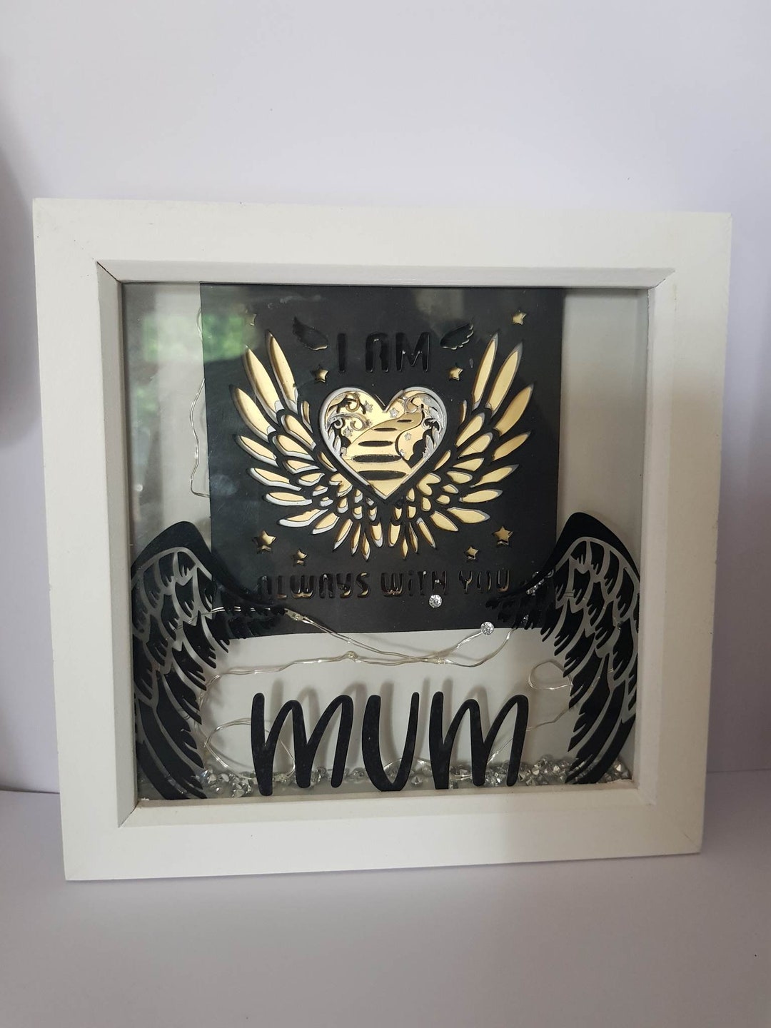 Memorial Light up Shadow Box - Etsy