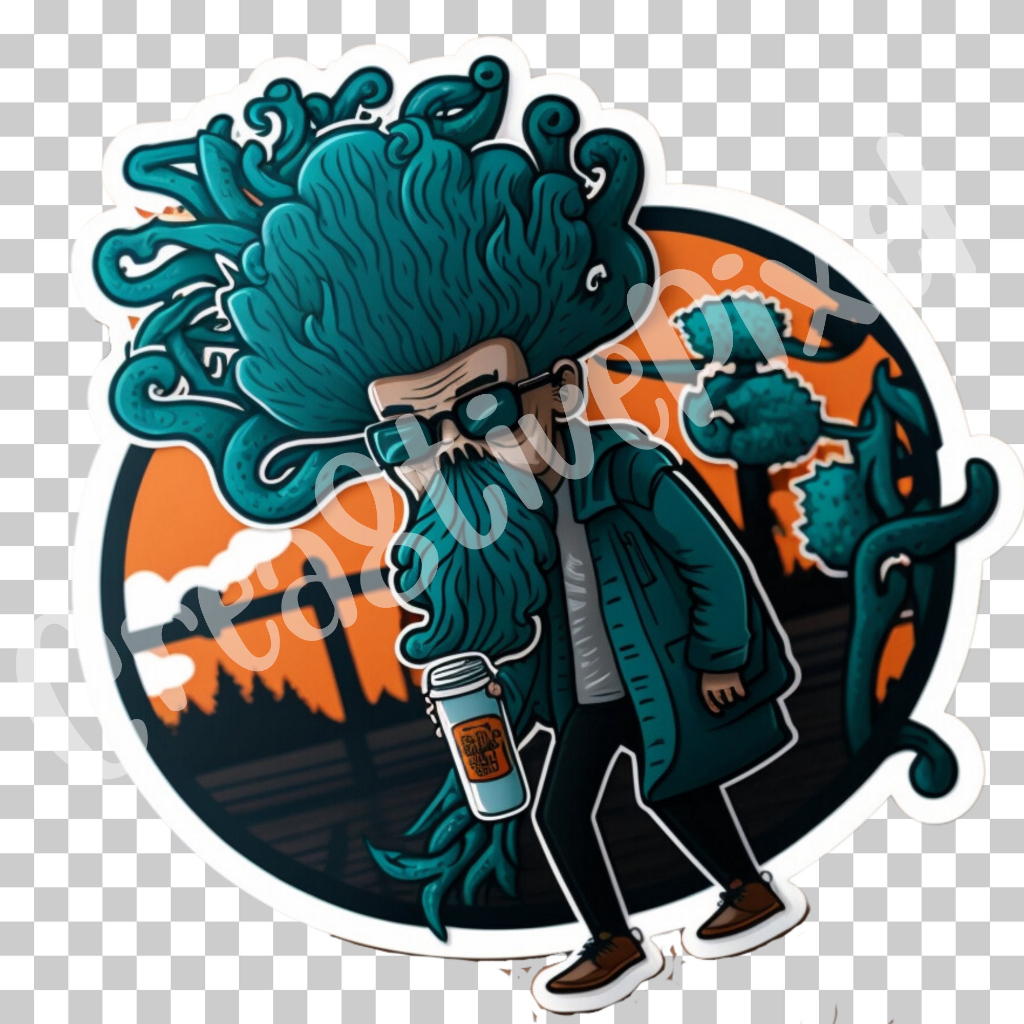 34 Odd Portraits Printable Stickers Peculiar Portrait Ai - Etsy