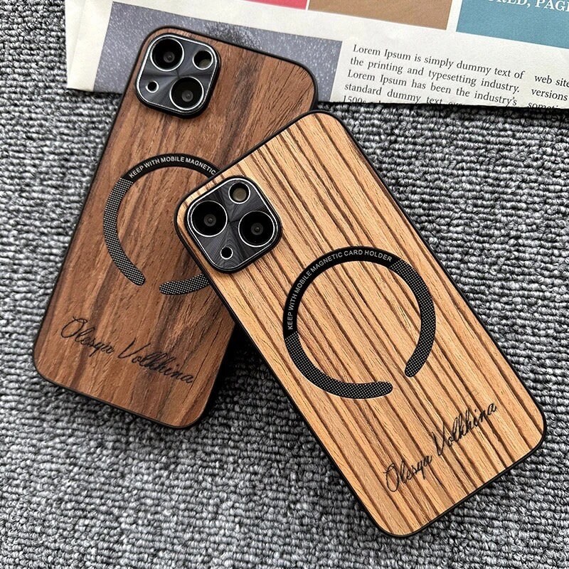 Handmade Wooden Phone Case - Custom Design for iPhone - Real Wood and ...