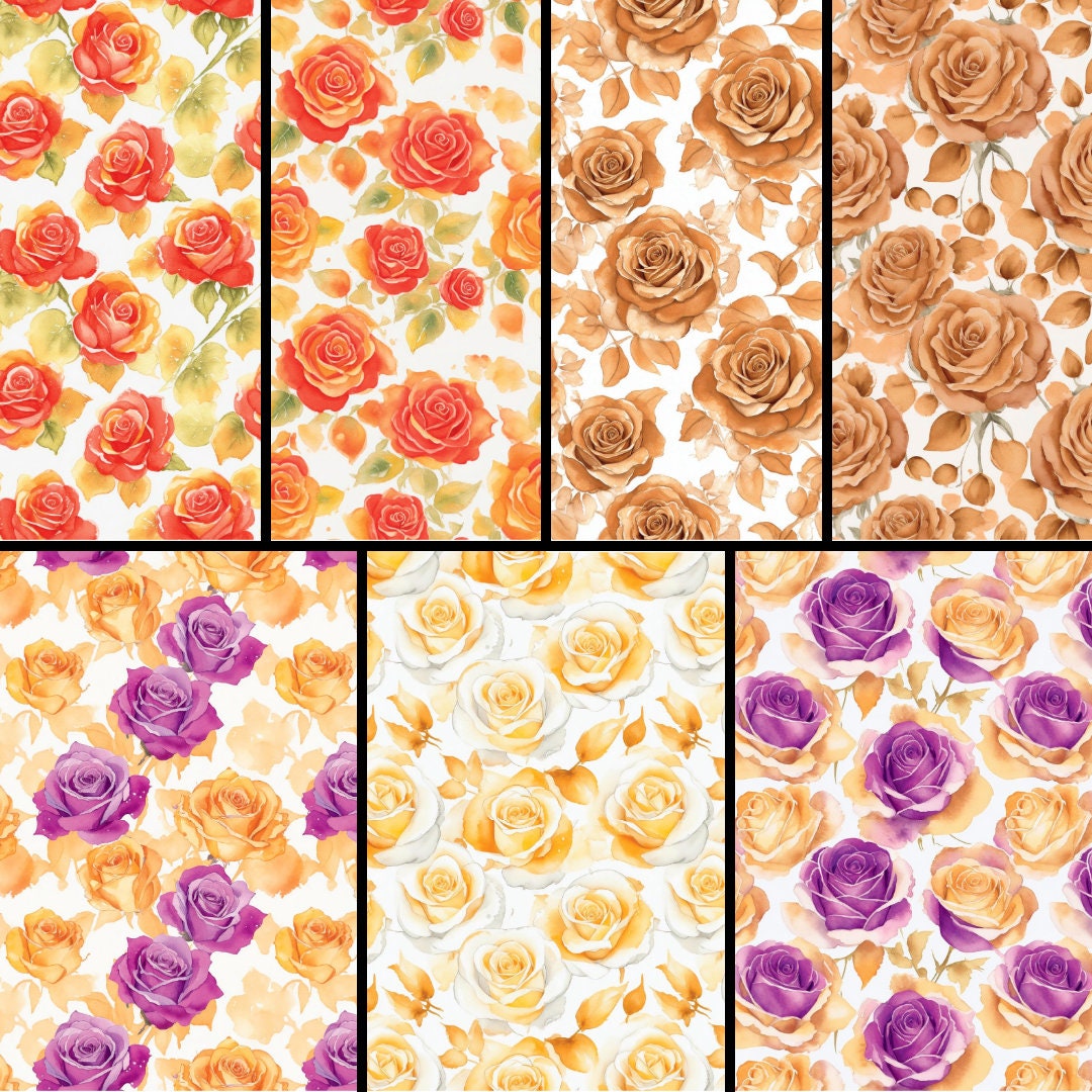 50 Sheets 3D Floral Seamless Pattern Sheets Beautiful Design - Etsy