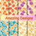 50 Sheets 3D Floral Seamless Pattern Sheets Beautiful Design - Etsy
