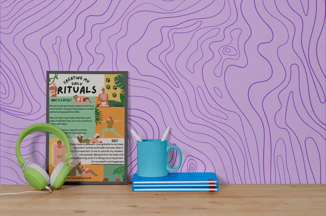 Creating My Daily Rituals Illustration Healing Self Care Daily Poster ...