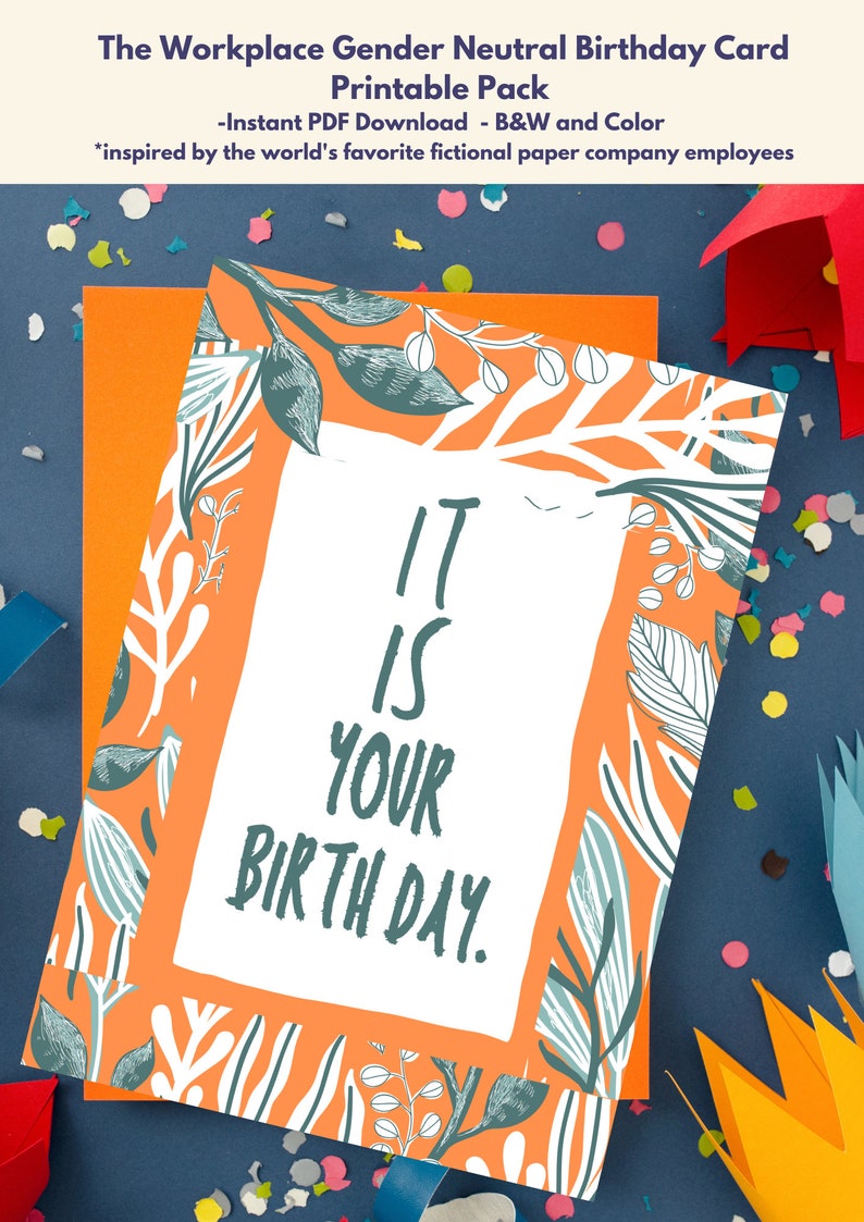 Printable IT IS YOUR Birthdaycard. Gender Neutral Easy Beautiful Diy ...