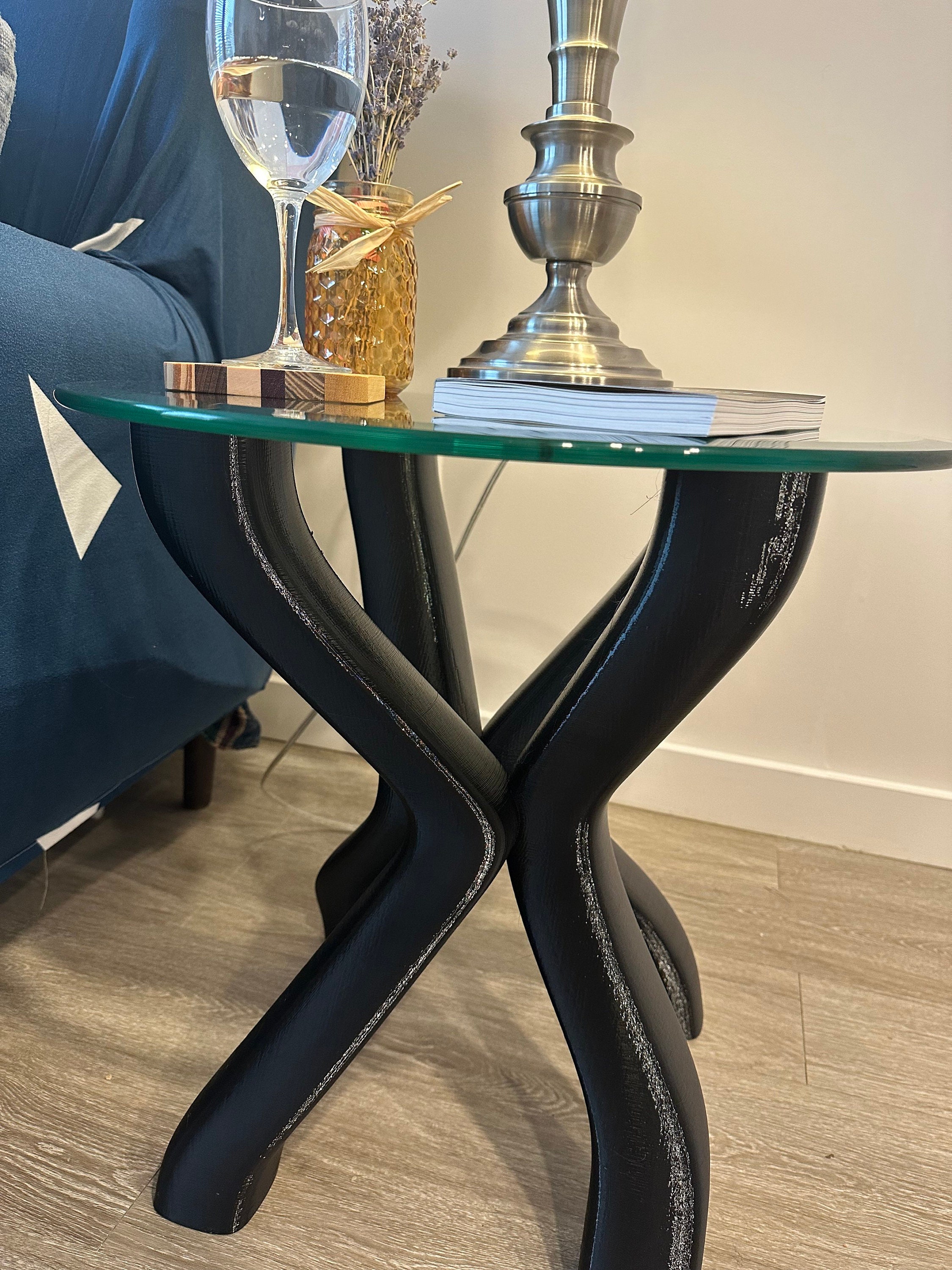 Four Pillar Table Functional Art Aesthetic End Table - Etsy