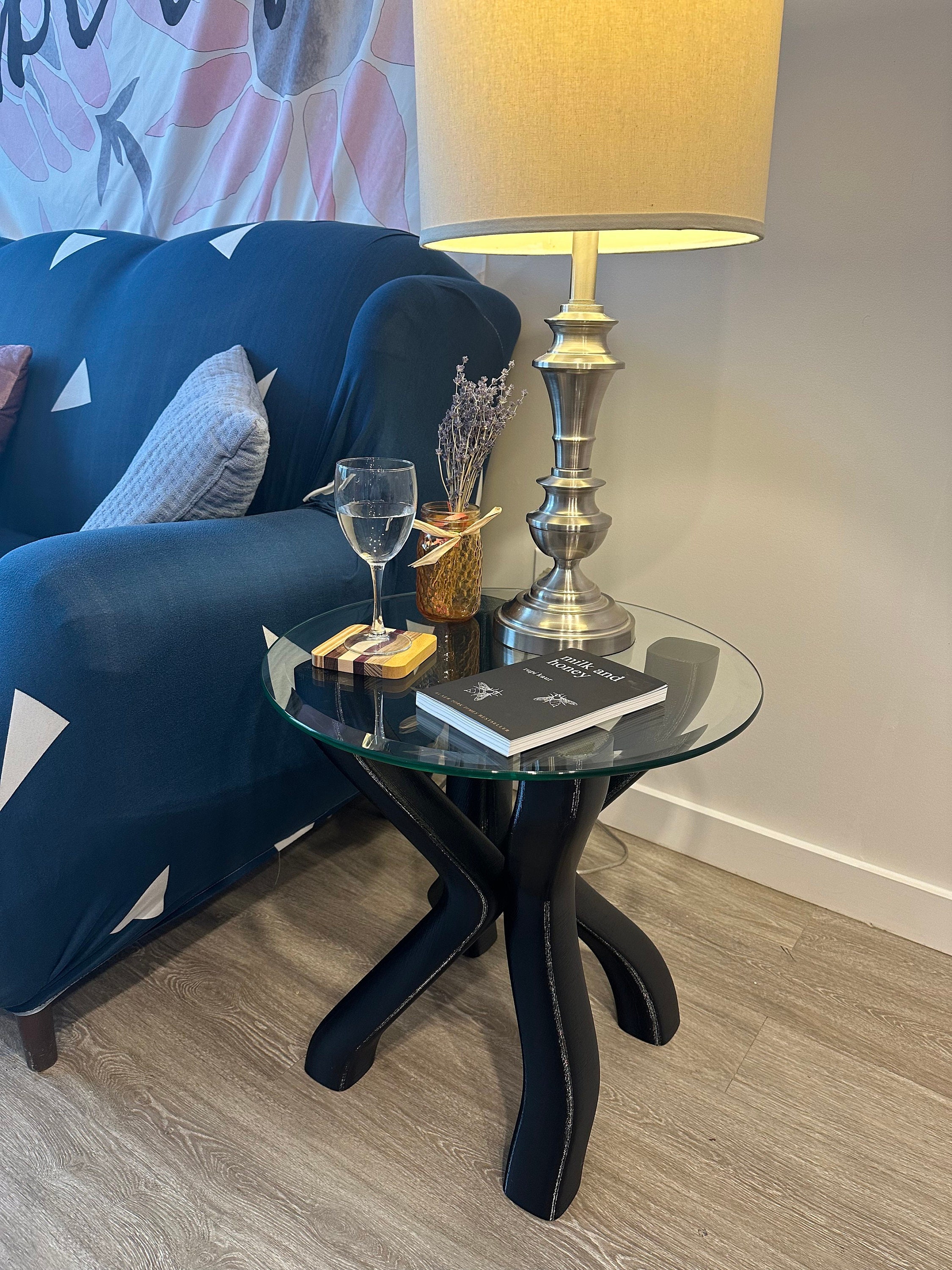Four Pillar Table Functional Art Aesthetic End Table - Etsy