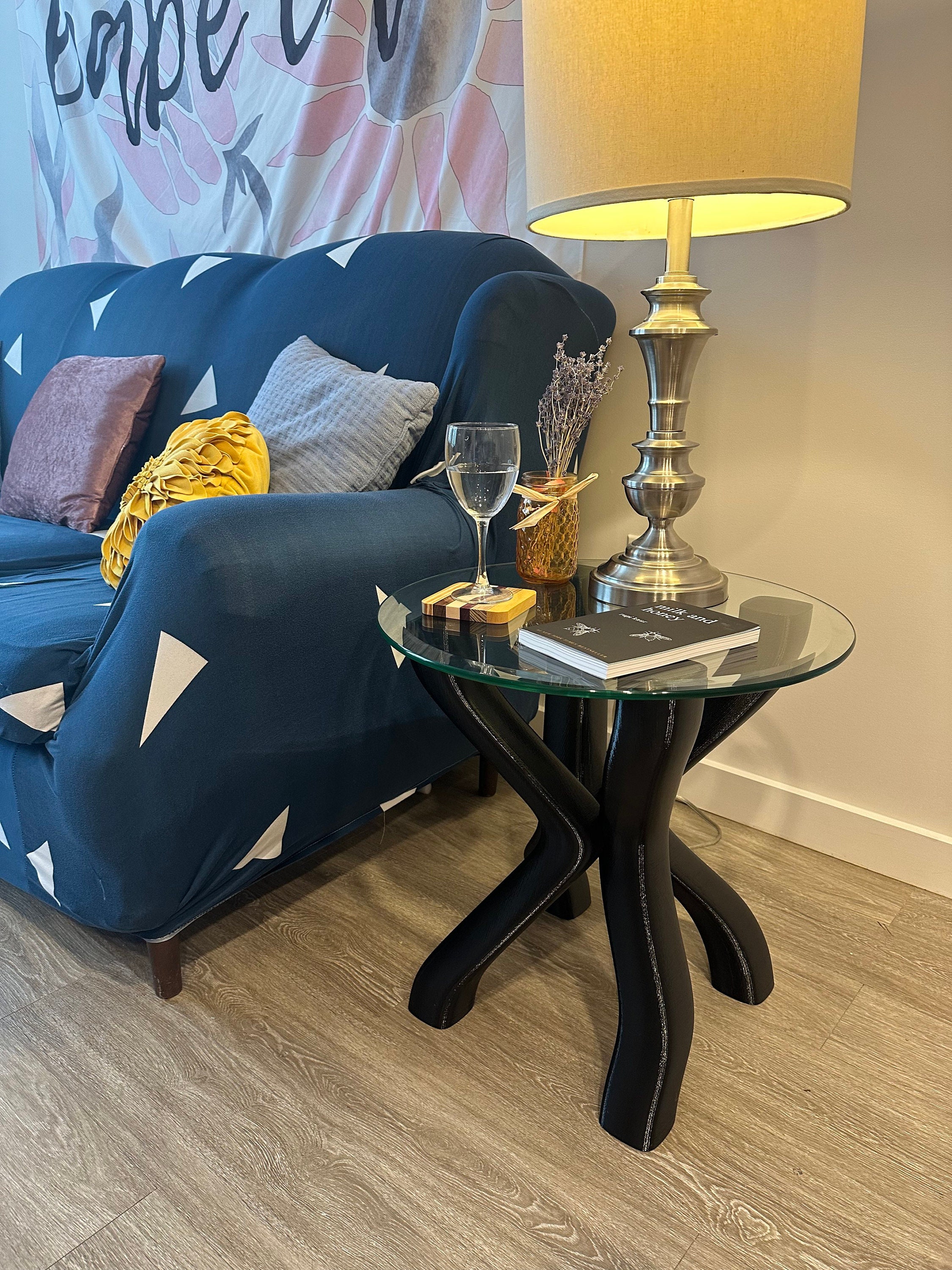 Four Pillar Table Functional Art Aesthetic End Table - Etsy