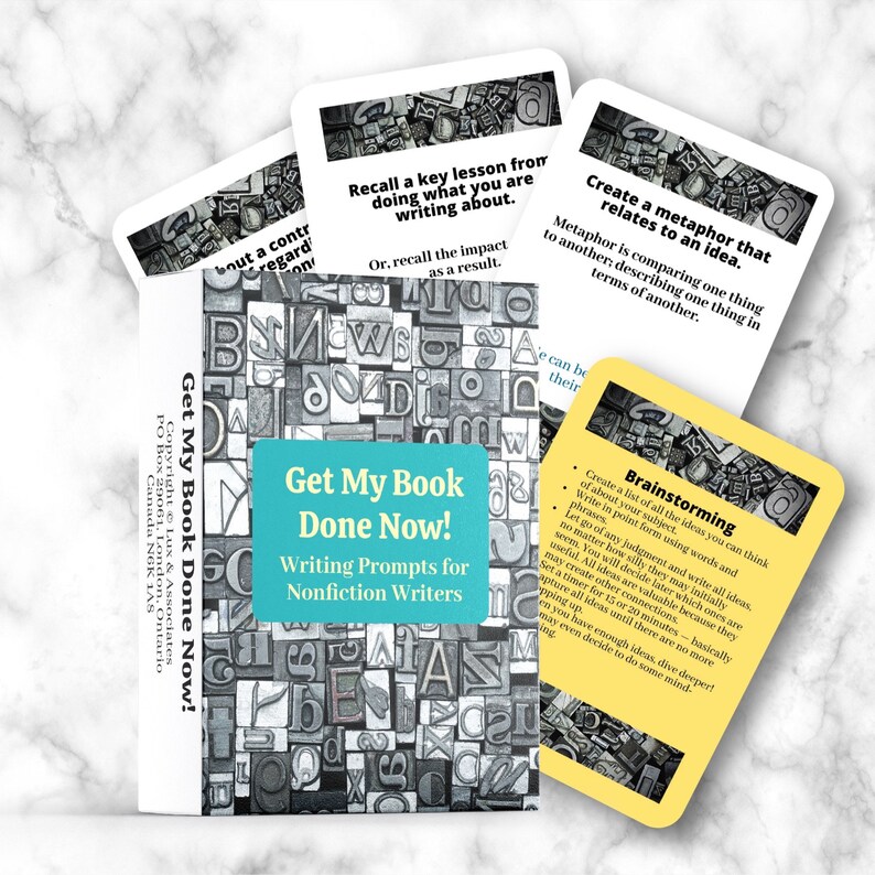 Nonfiction Writing Prompts, Card Deck for Authors. Spark Creative Ideas ...