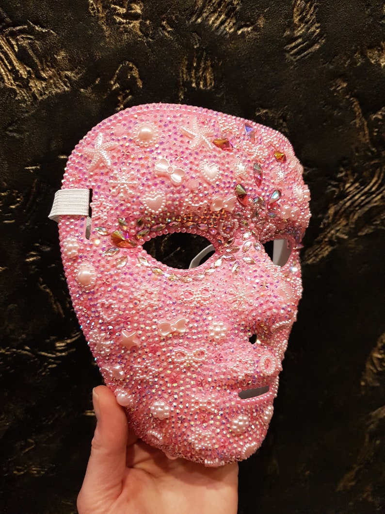 Pink Mardi Gras Masquerade Mask, Feather Mask, Masquerade Party, Womens ...