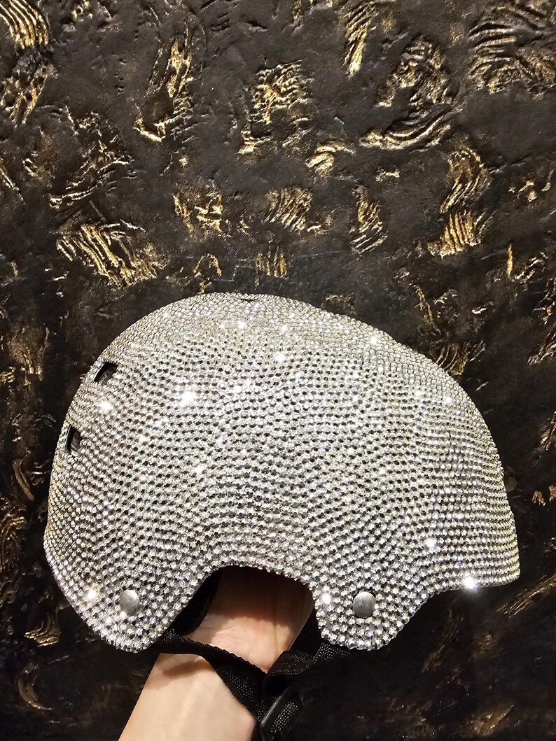 Blinged-out Helmet: Custom Sparkle Design, Luxurious Crystal Decor ...
