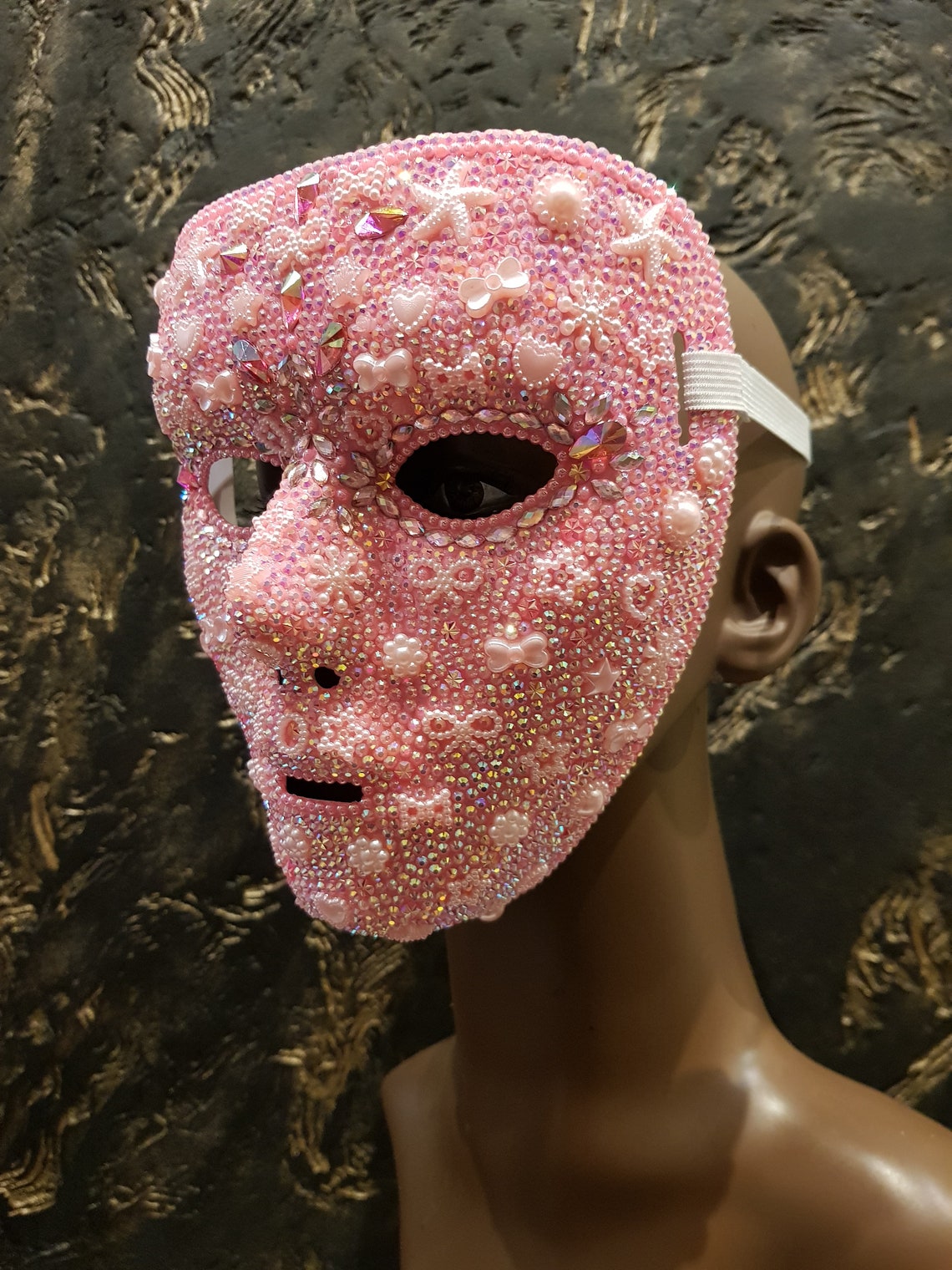 Pink Mardi Gras Masquerade Mask, Feather Mask, Masquerade Party, Womens ...