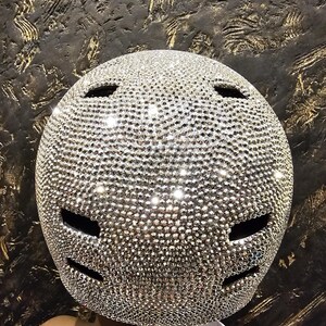 Blinged-out Helmet: Custom Sparkle Design, Luxurious Crystal Decor ...