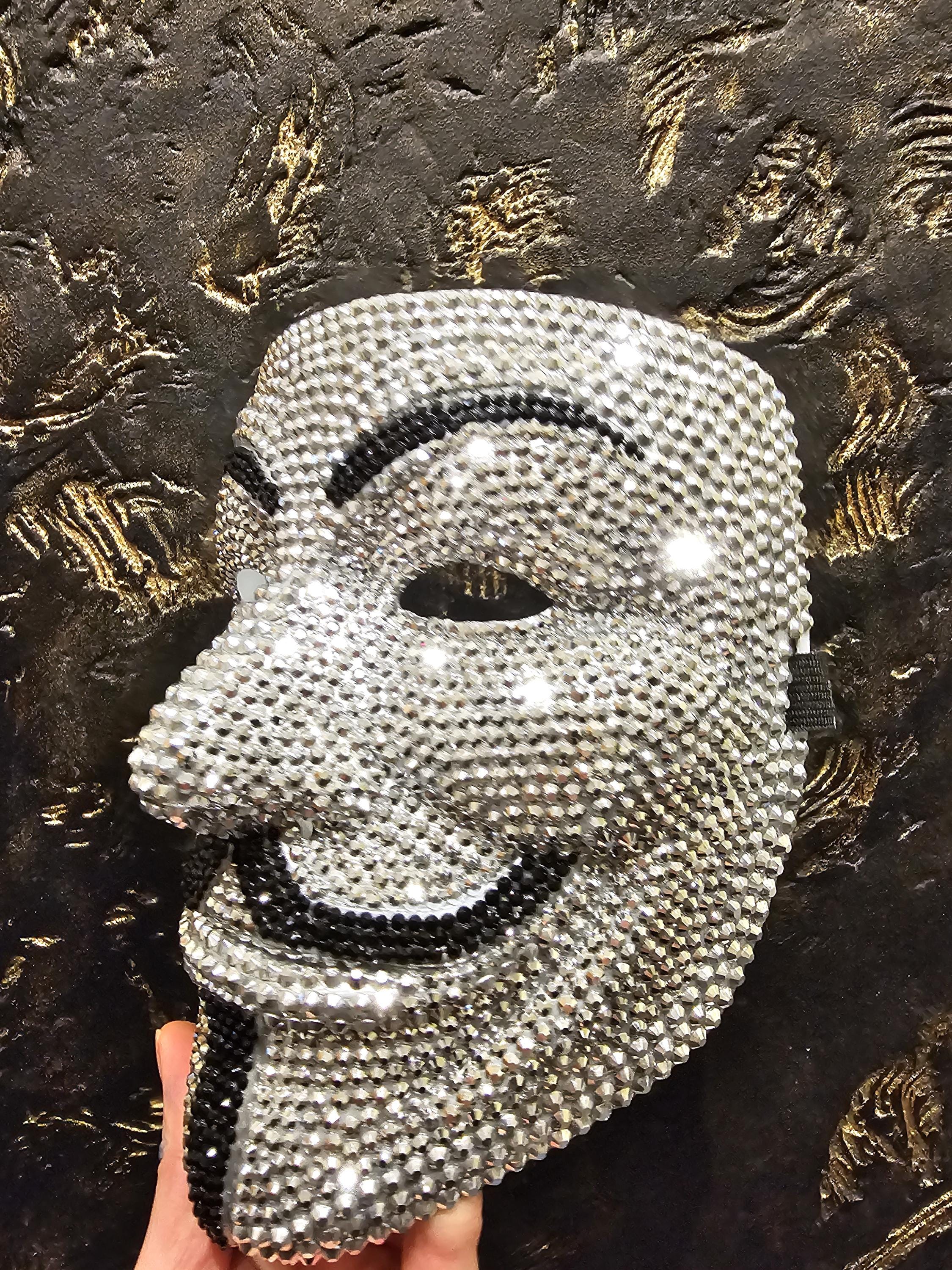 Rhinestone V is for VENDETTA Costume Mask,rhinestone Mask,horror ...