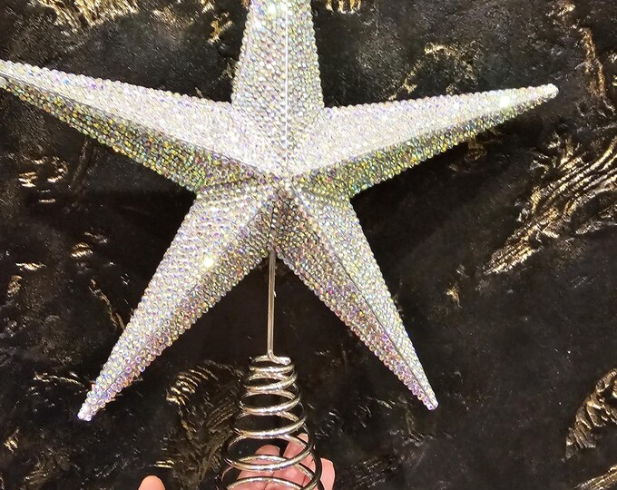 Lighted Tree Topper Plug-in LIGHTED Gold Glittered Crown Tree Topper - Etsy