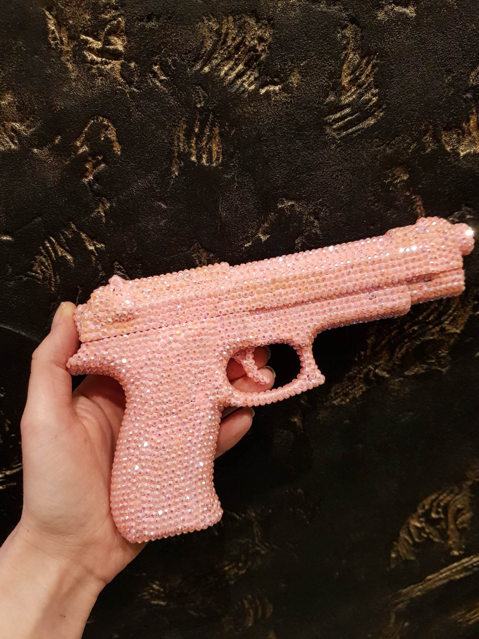 Pink Gun With Diamonds