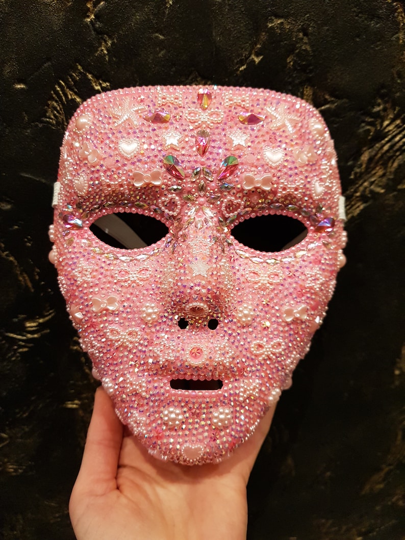 Pink Mardi Gras Masquerade Mask, Feather Mask, Masquerade Party, Womens ...