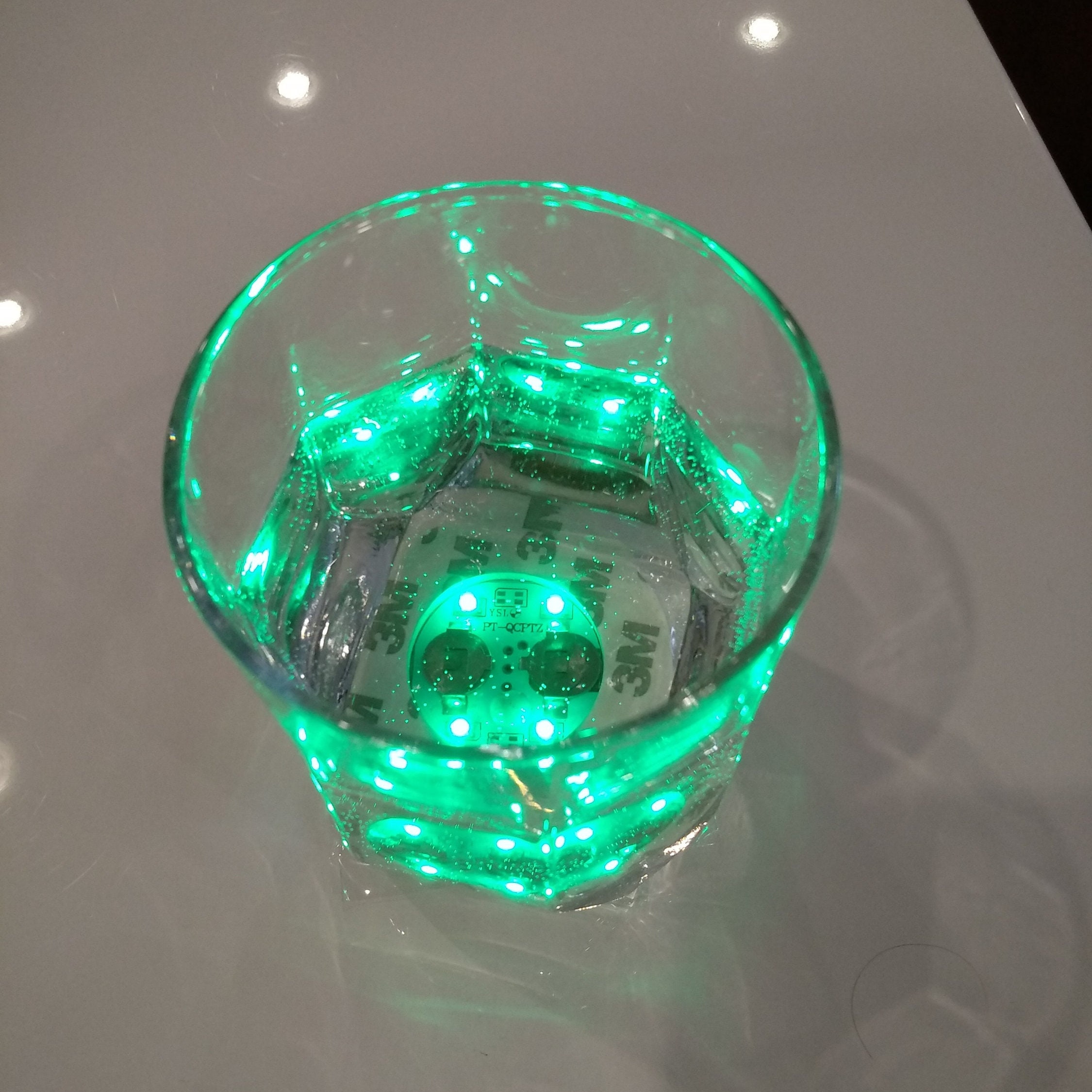 6 Piece PCB Electronic Circuit Board Base LED Illuminated Modern Technology Themed Coaster ...