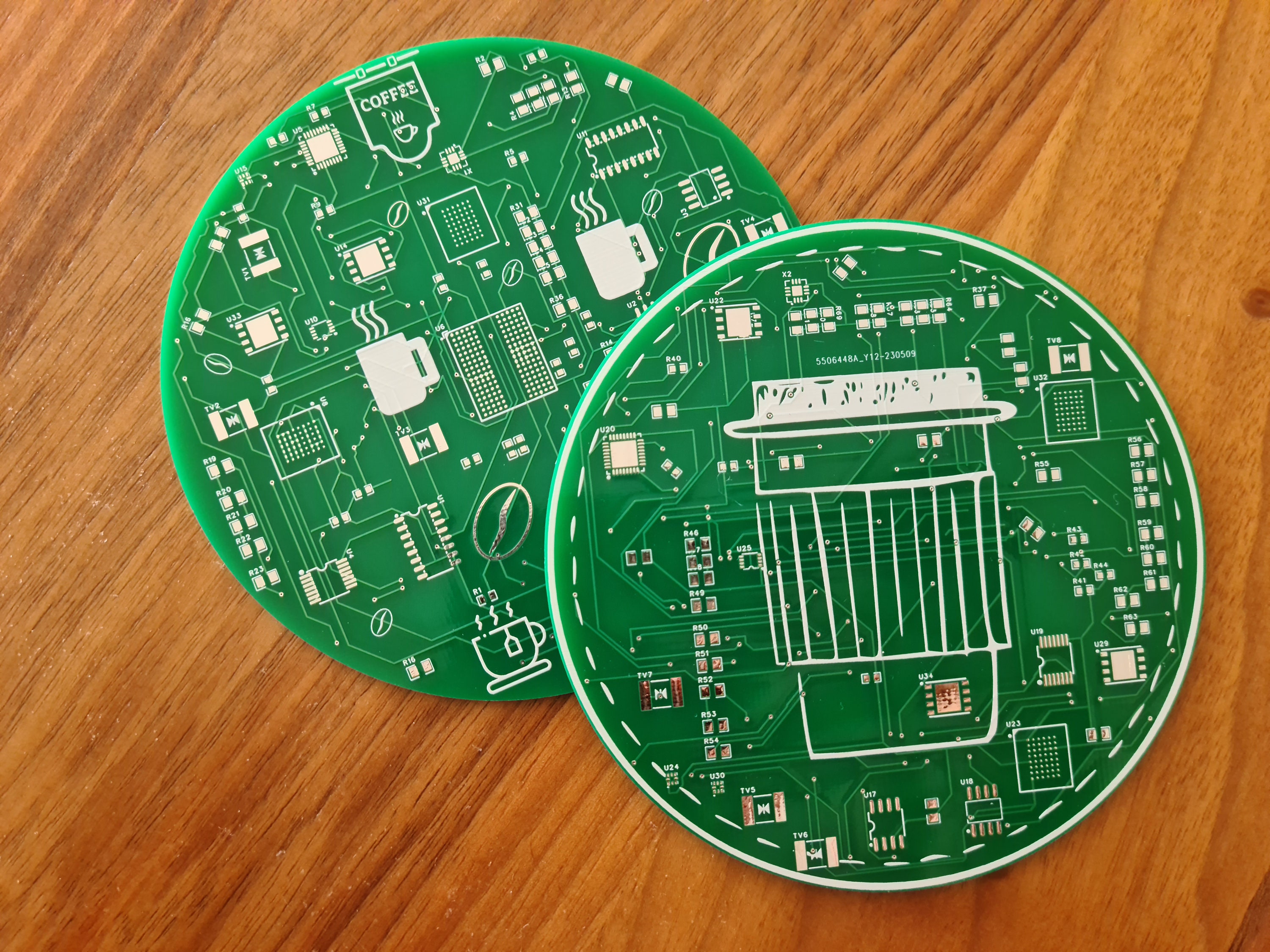 PCB Electronic Circuit Board Coaster - Modern Tech-themed Kitchen, Desk ...
