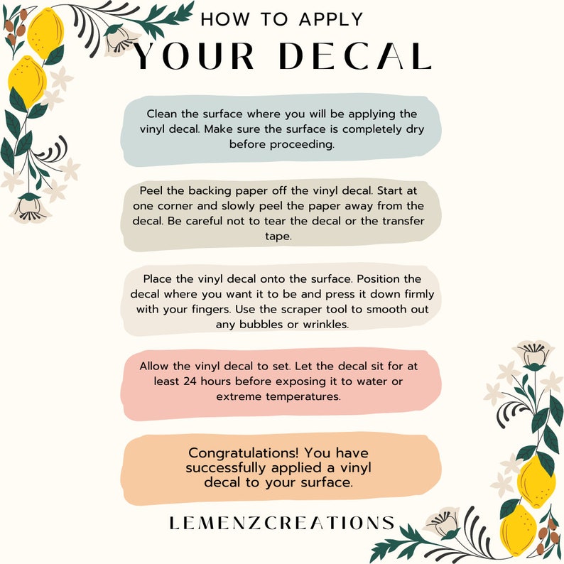 Personalized Vinyl Name Decals: Customized Elegance for Every - Etsy