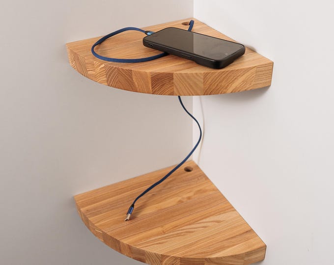 BestLoft Corner Shelf Eck Regal Regal Rund Wandregal rund Holz ...