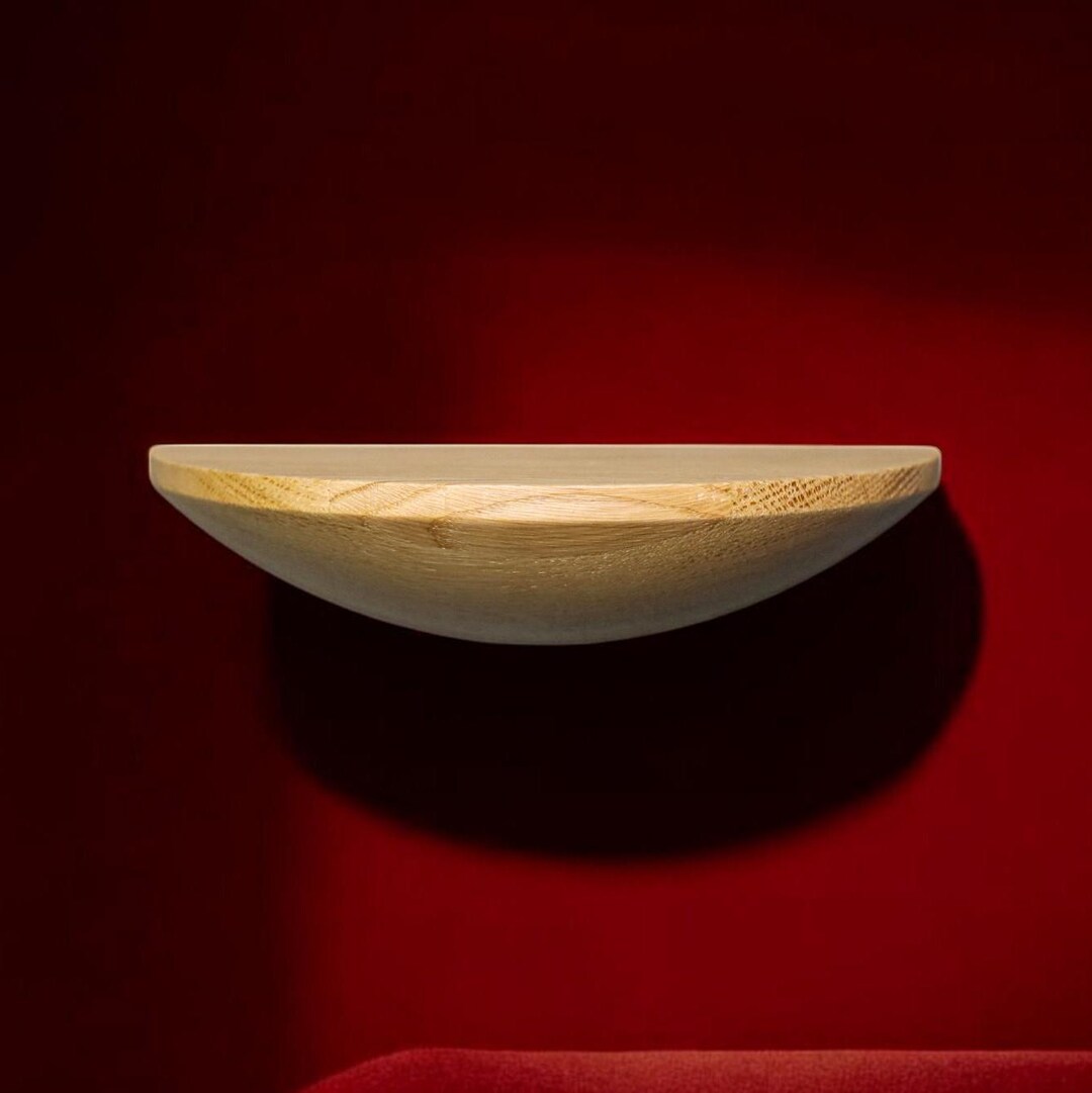 Oak Wood Shelving, Floating Shelves - Wood Projector Shelf, Natural ...