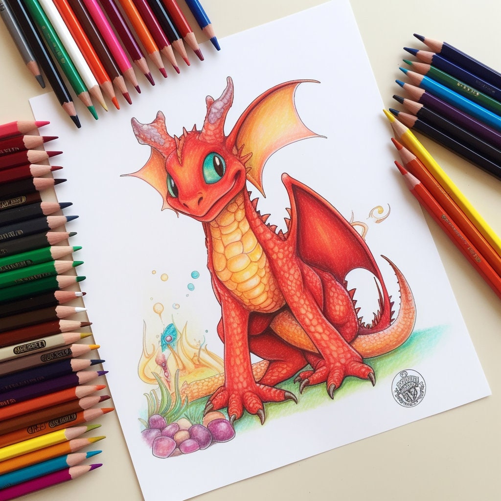 Dragon Drawings In Color