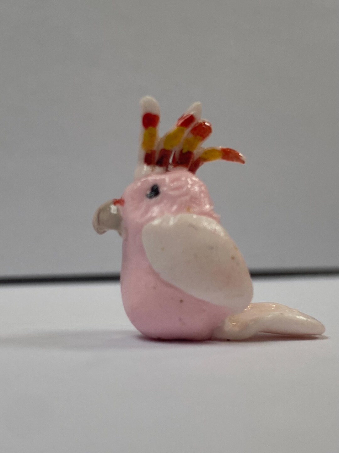 Miniature Polymer Clay Cockatoo - Major Mitchell Cockatoo - Etsy