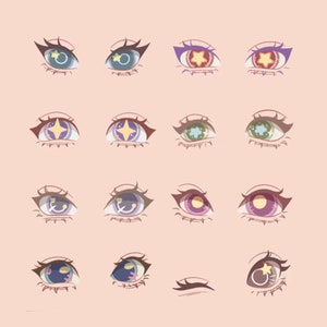 Procreate Eyes Brushes Stamps, Anime Eyes Brush Set for iPad Procreate ...