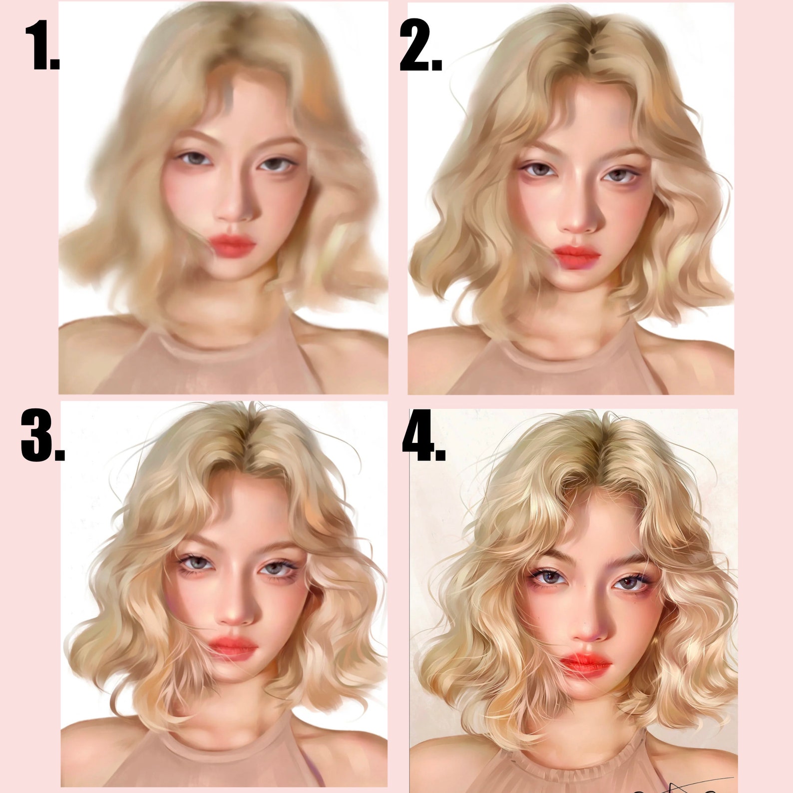 217 Procreate Hair Brushes. Curly, Braid and Dreadlock Hair Brushes for ...