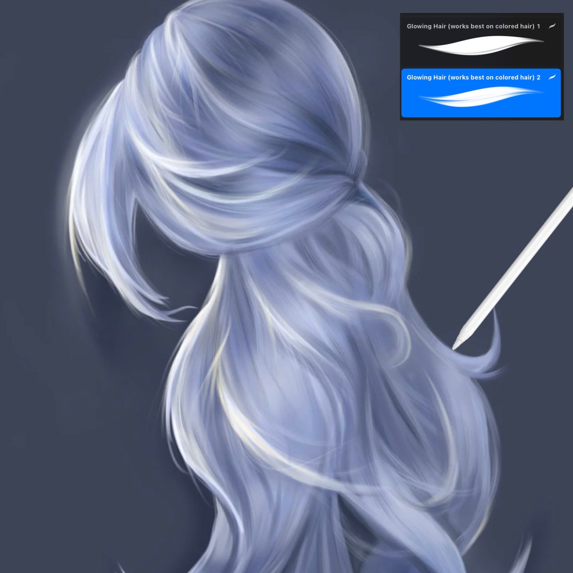 217 Procreate Hair Brushes. Curly, Braid and Dreadlock Hair Brushes for ...