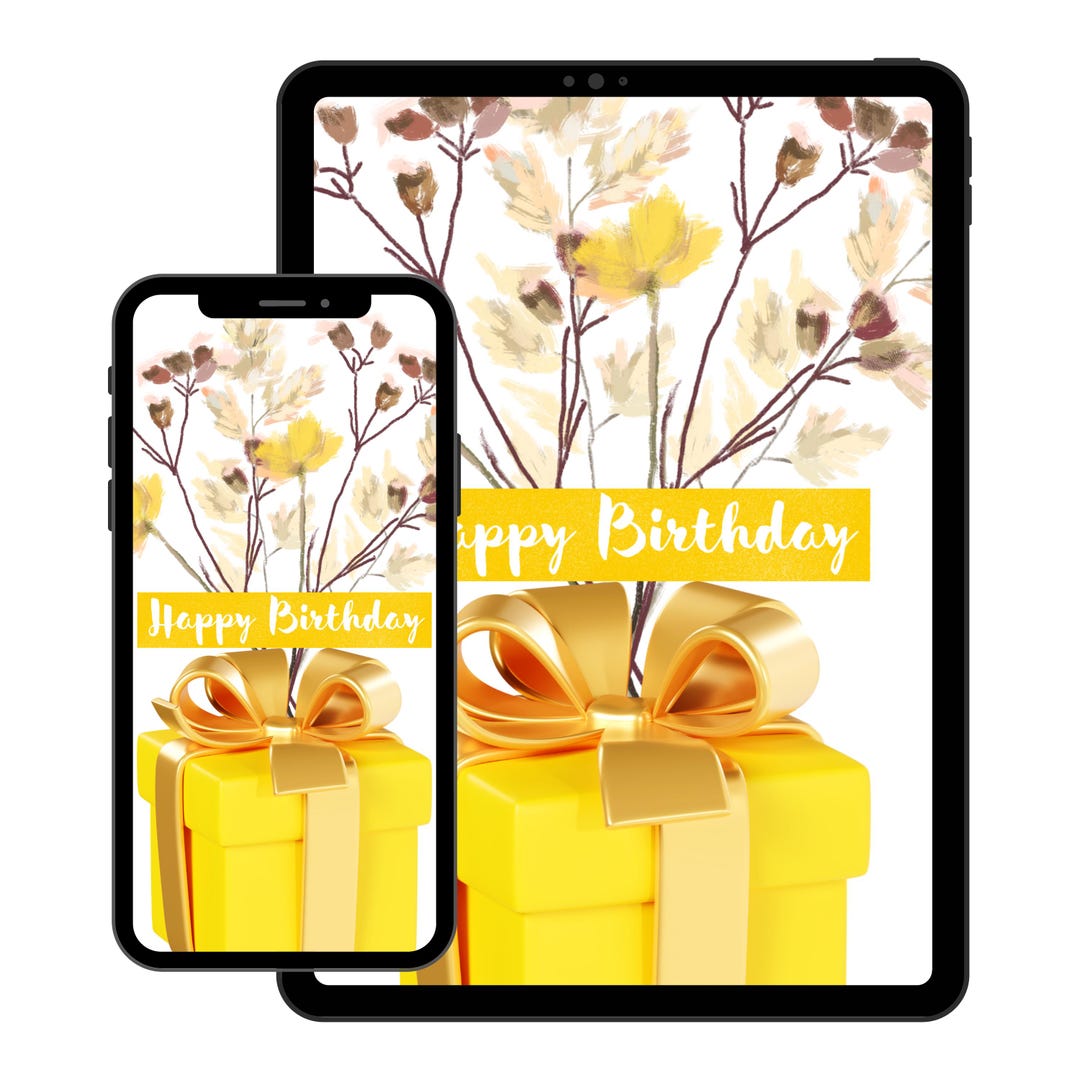 Birthday E-card Electronic Birthday Card Digital Birthday Card ...