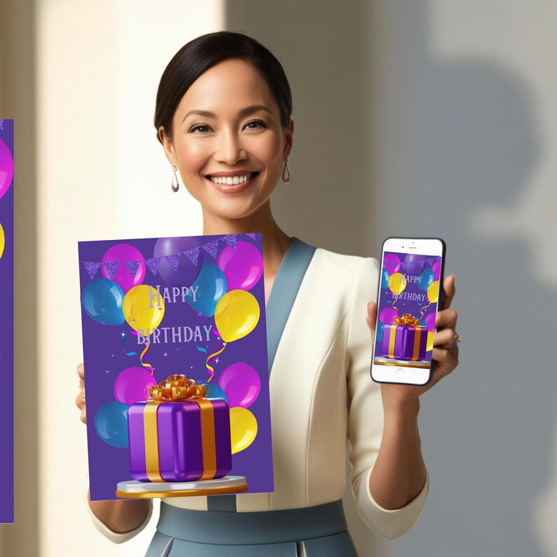 Electronic Birthday Card Birthday E-card Animated Birthday Card Digital ...