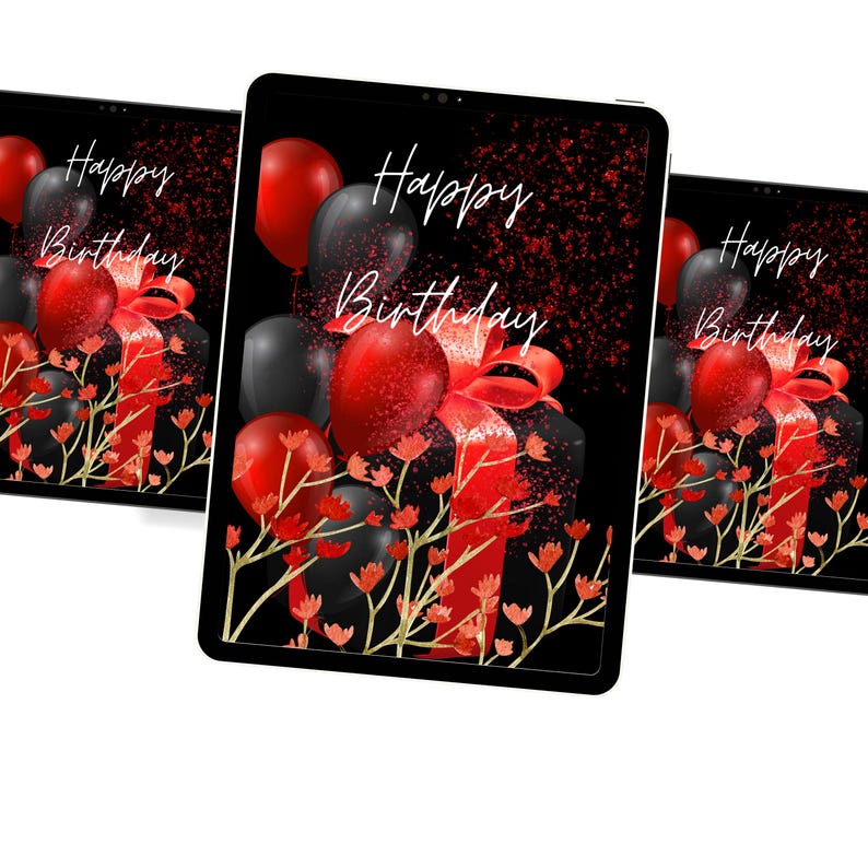 Electronic Birthday Card Birthday E-card Animated Birthday Card Digital ...