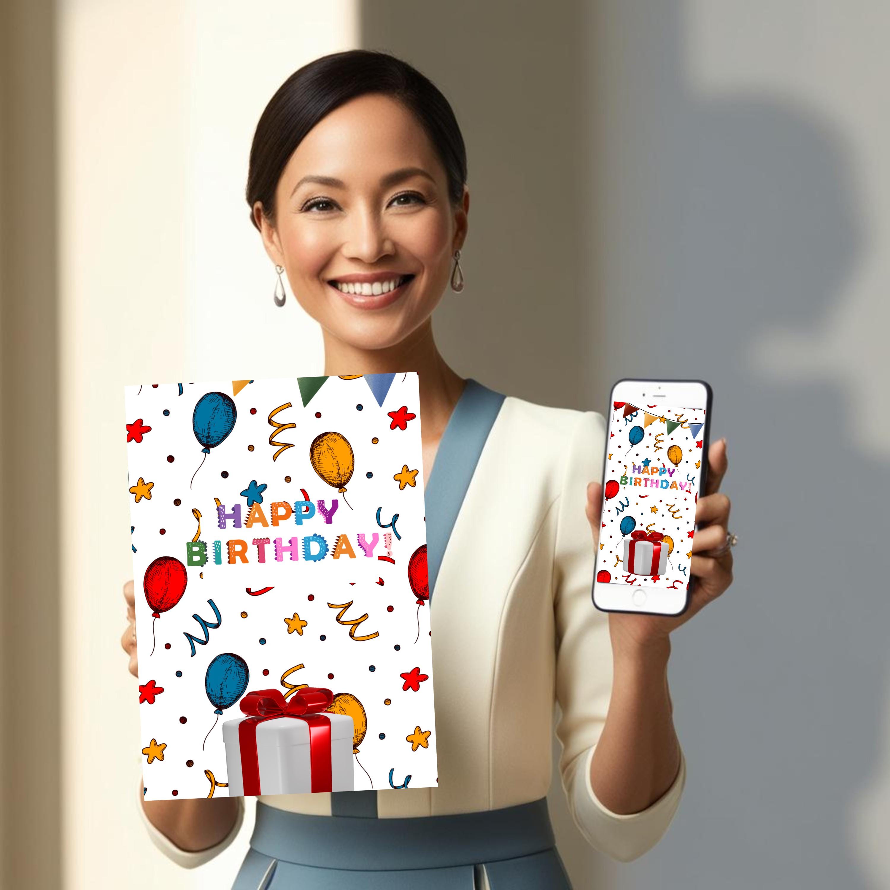 Birthday E-card Electronic Birthday Card Digital Birthday Card ...