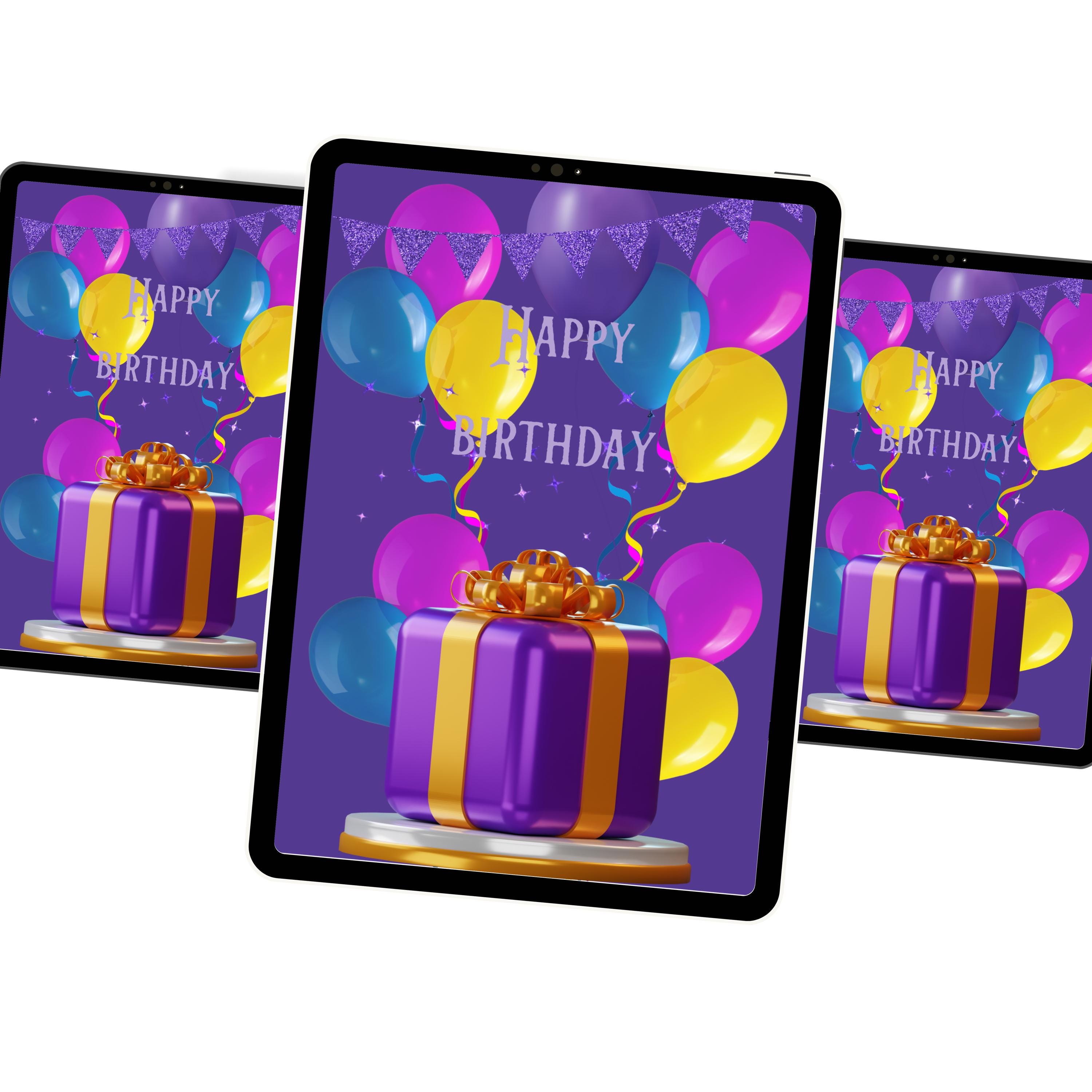 Electronic Birthday Card Birthday E-card Animated Birthday Card Digital ...